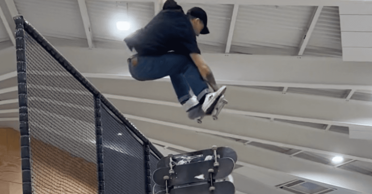 Watch Him Fly: Skater Effortlessly Launches Over 25+ Boards And Huge Gap