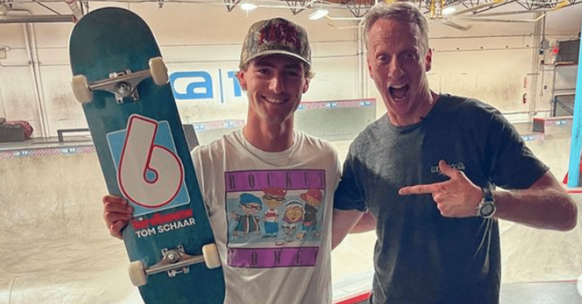 Tony Hawk Surprises Tom Schaar with Birdhouse Pro Model Ahead of Paris ...