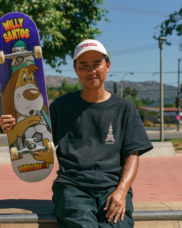 Willy Santos tells the story of his gnarly kickflip into this bank in ...