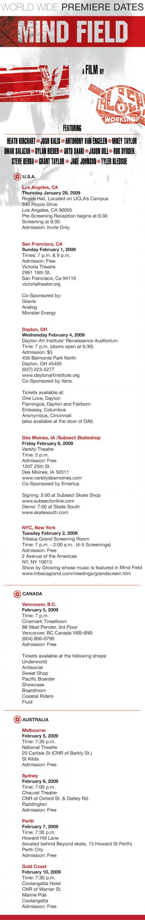 Alien Workshop, new, video, premiere, schedule, Mind Field