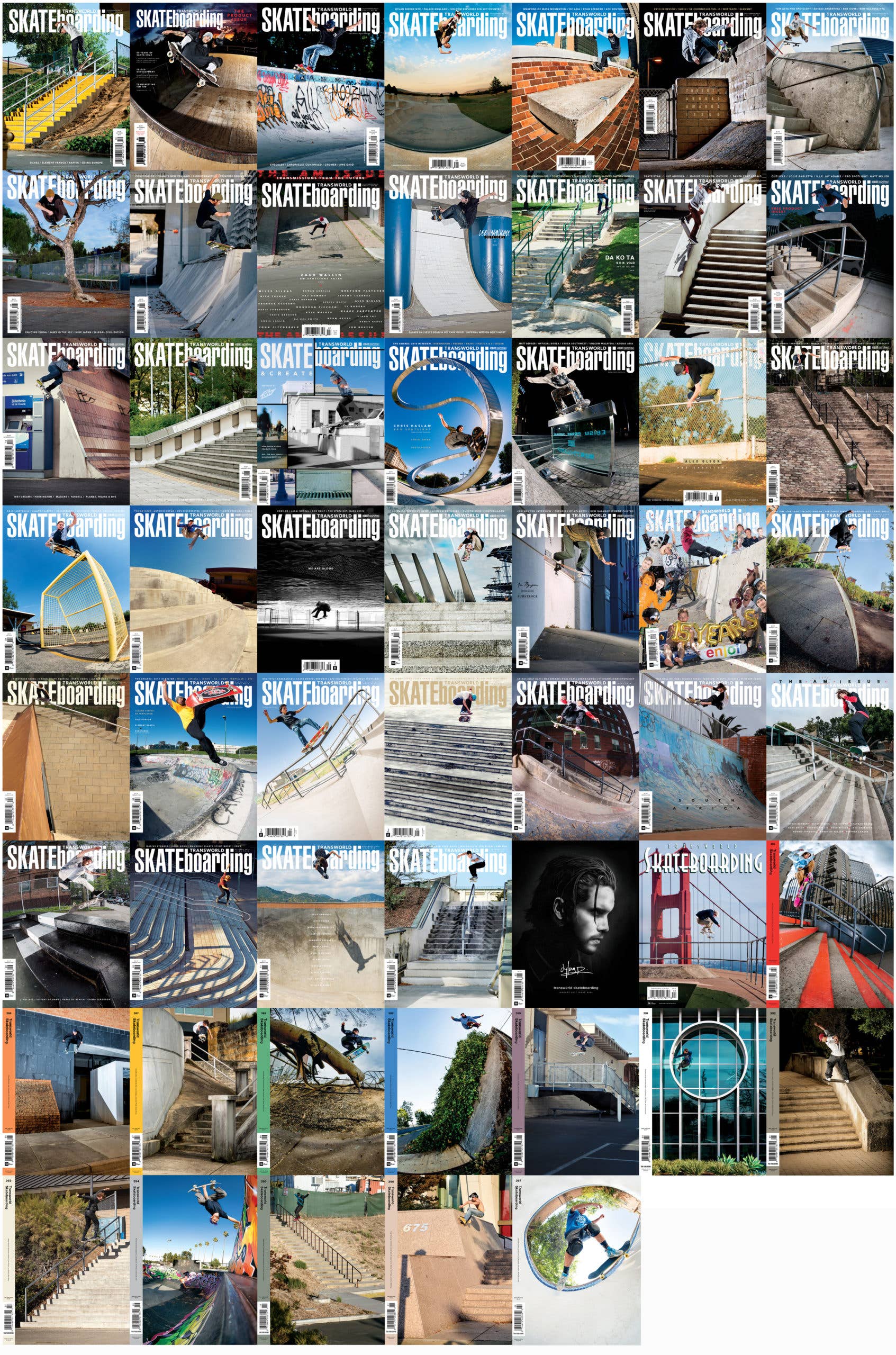 Transworld Skateboarding Covers 1983-2019