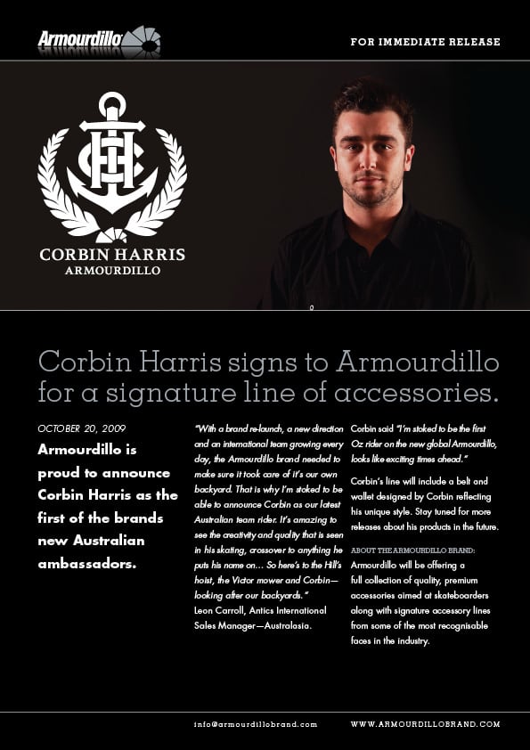 Corbin Harris On Armourdillo - TransWorld SKATEboarding Magazine