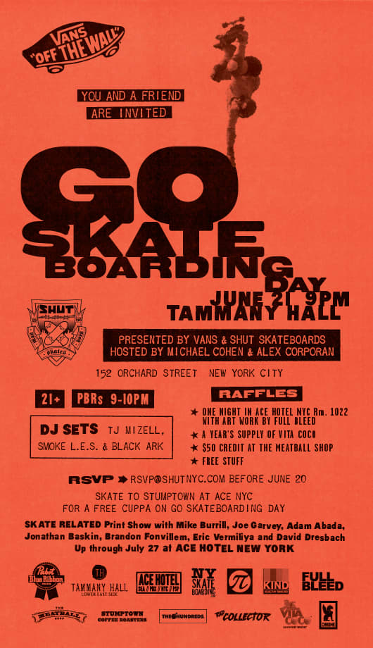 Vans GSD Free Skate Events Coast to Coast