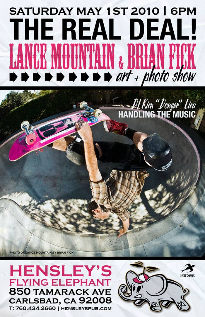 Lance Mountain/Brian Fick Art Show @ Hensley's