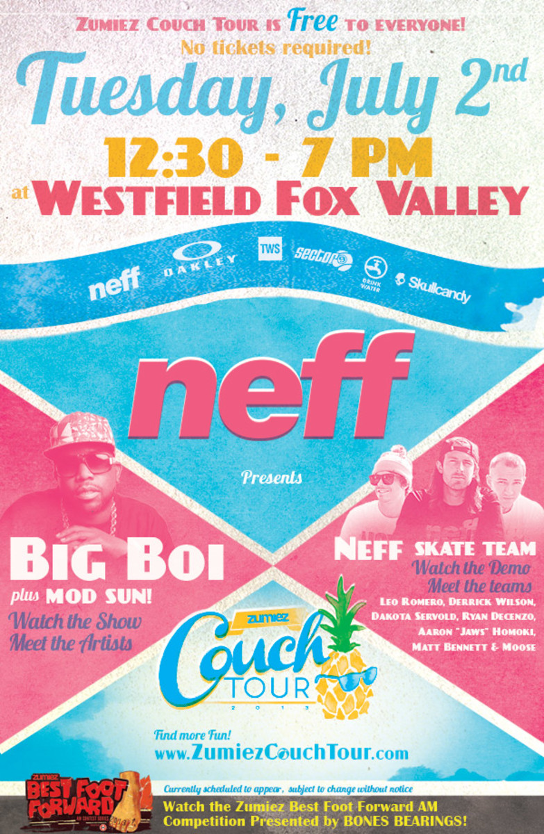 Final Zumiez Couch Tour Next Tuesday