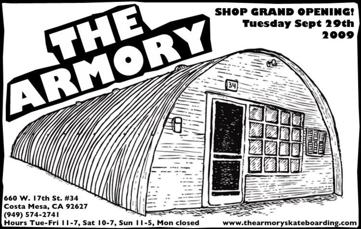 The Armory Skateshop Grand Opening Sept 29