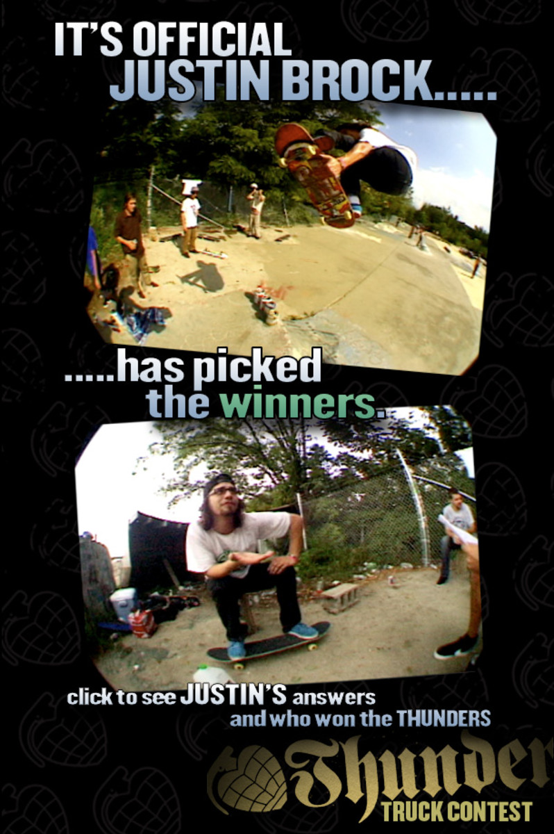 Justin Brock Picks The Winners - TransWorld SKATEboarding Magazine