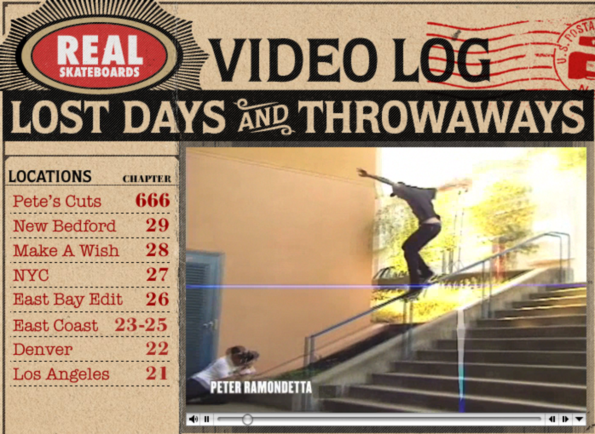 Real, video log, Peter Ramondetta - TransWorld SKATEboarding Magazine