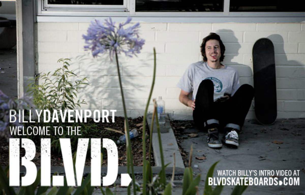 Billy Davenport Welcomed To The BLVD - TransWorld SKATEboarding Magazine