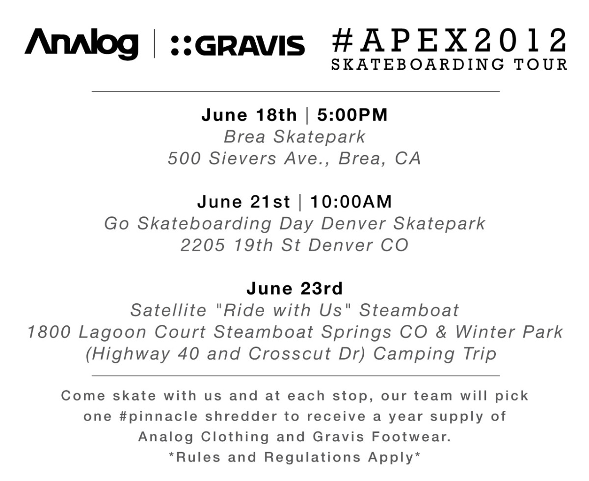 Gravis/Analog #apex2012 Tour