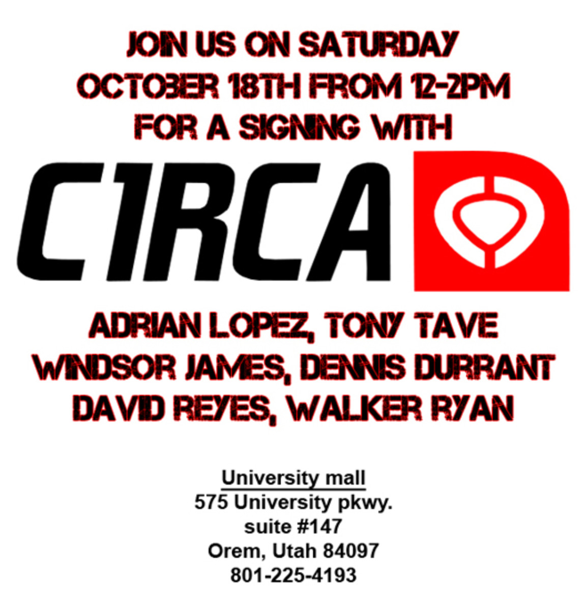 C1RCA Team Signing @ Industrial Rideshop