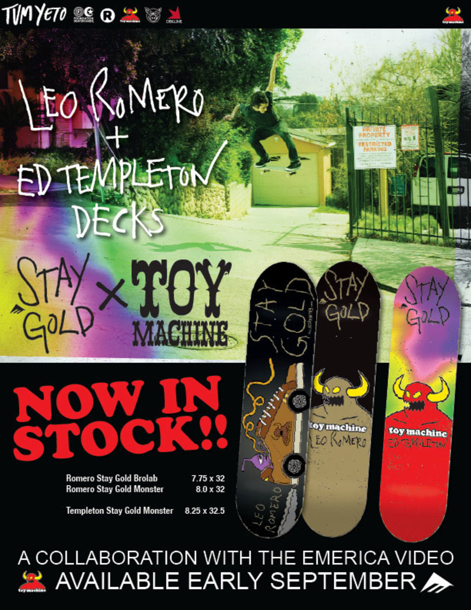 Romero & Templeton Stay Gold x Toy Machine Decks