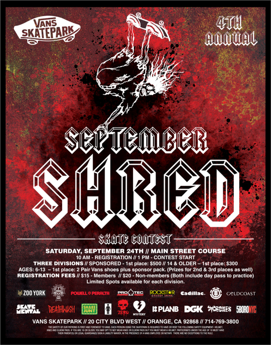 Vans September Shred Am Contest - TransWorld SKATEboarding Magazine