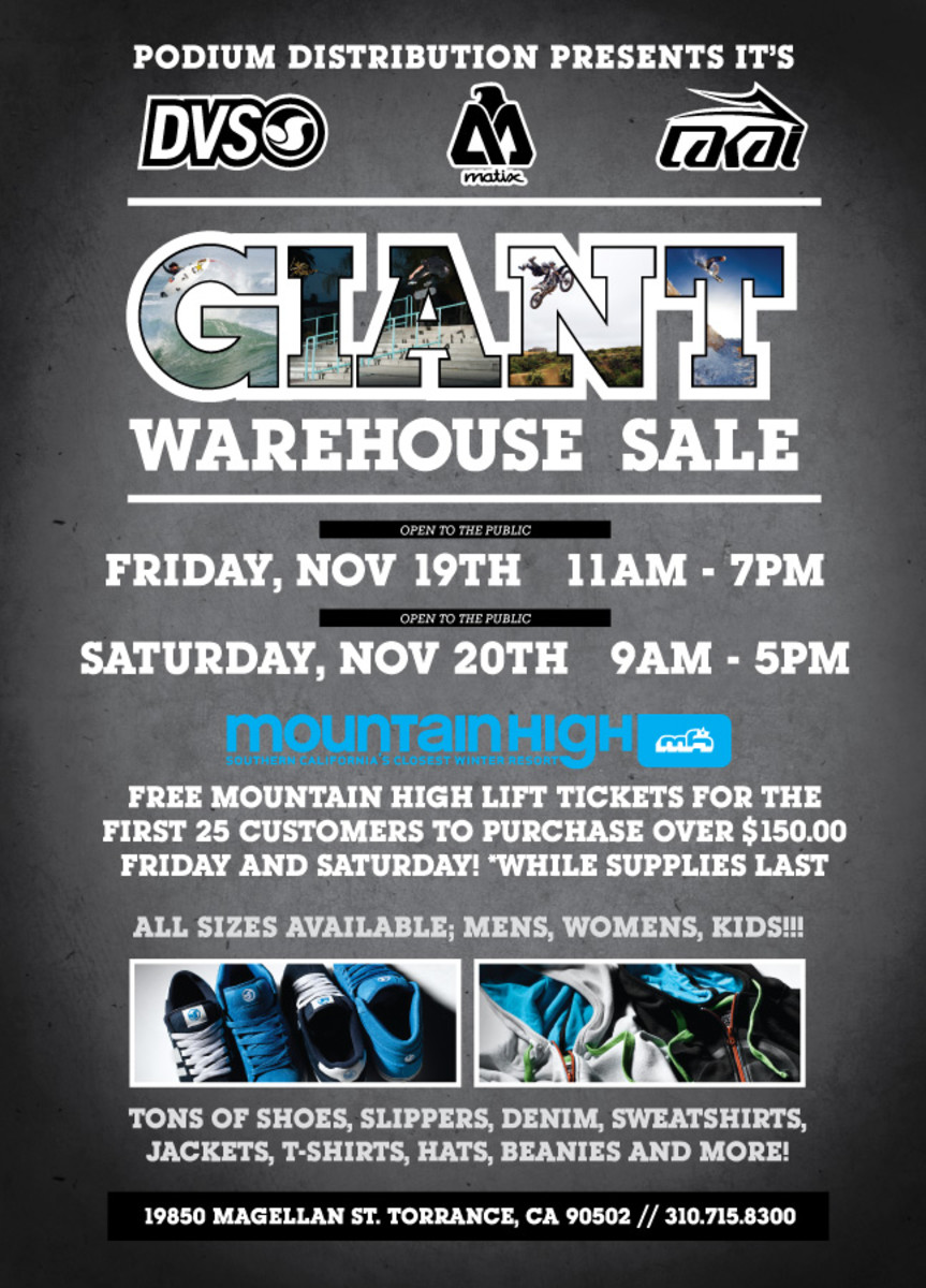 Podium Warehouse Sale