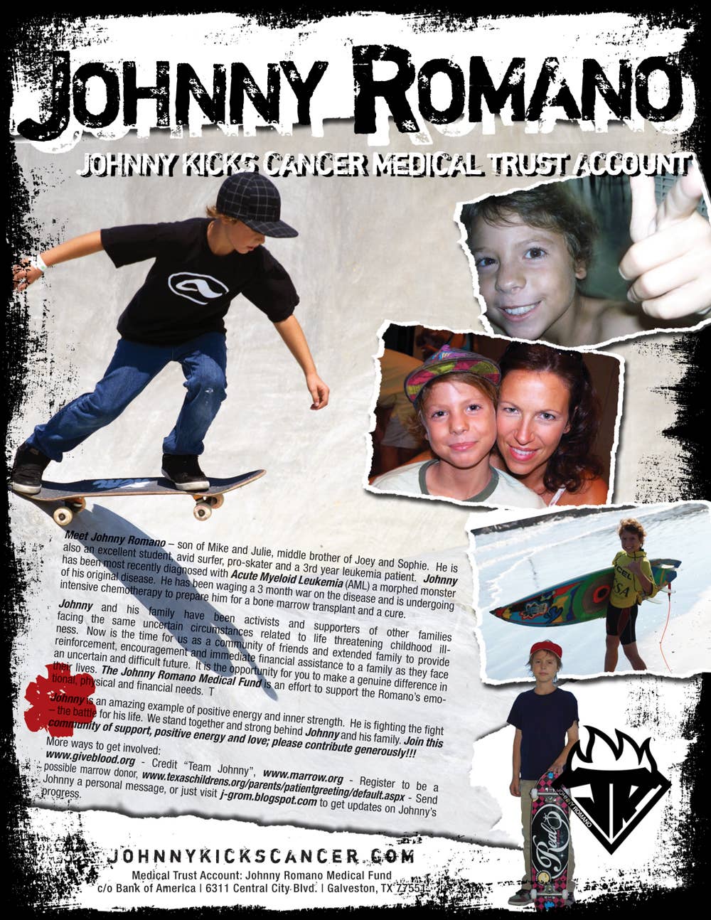 Johnny Romano, day, Johnny Kicks Cancer, benefit, rebate - TransWorld ...
