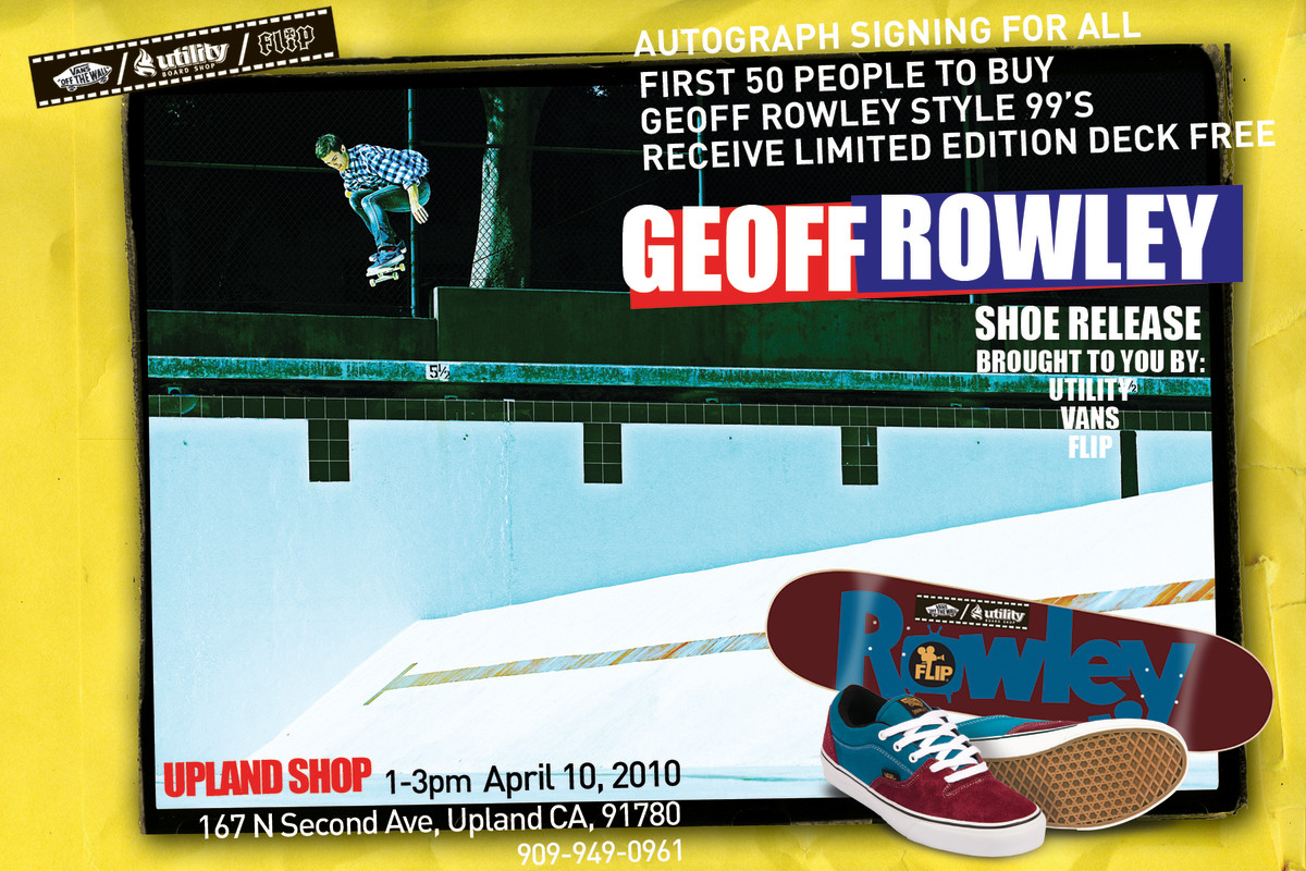 Geoff Rowley Shoe Release At Utility