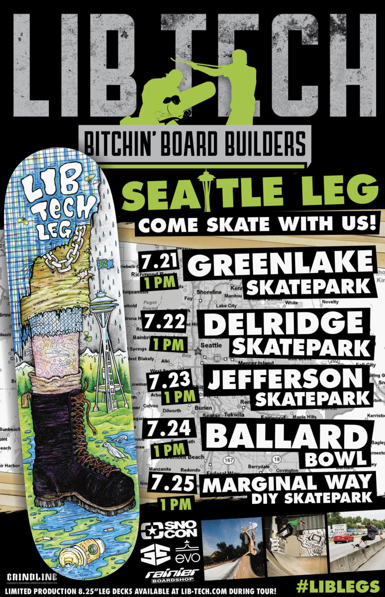 Lib Tech Seattle Leg Skate Tour