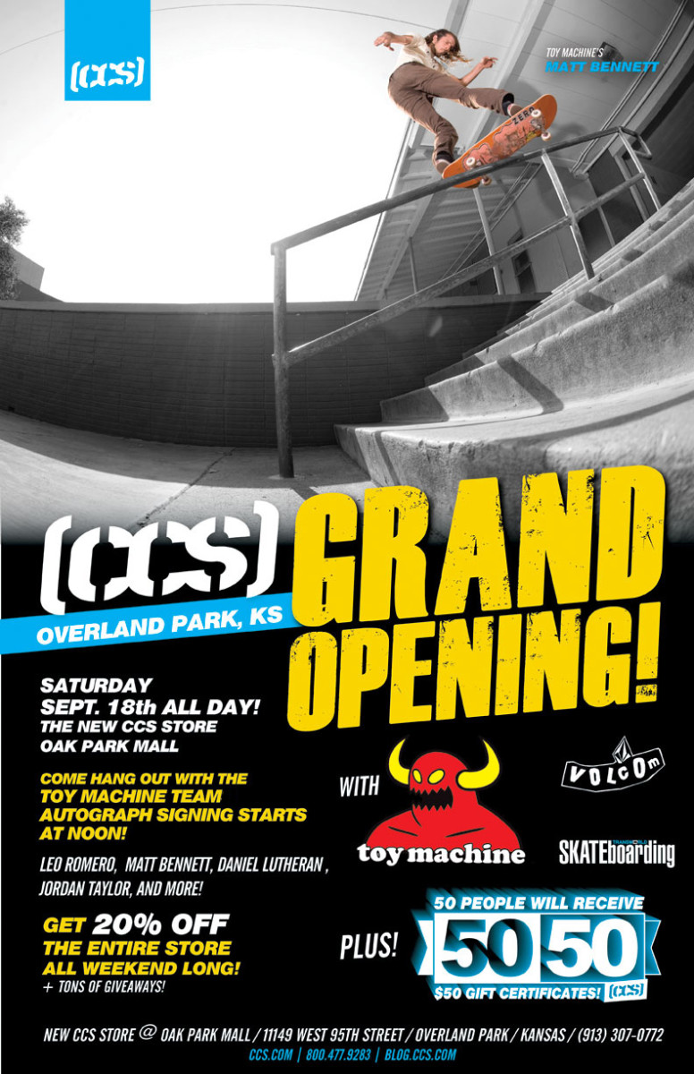 CCS Grand Opening Kansas w/Toy Machine