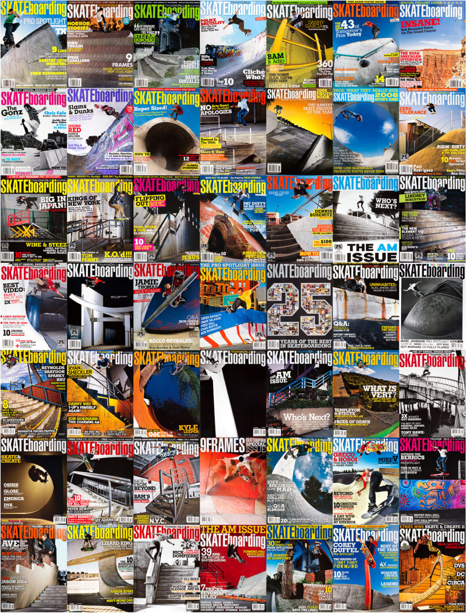 Transworld Skateboarding Covers 1983-2019
