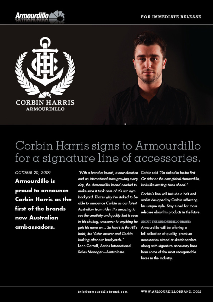 Corbin Harris On Armourdillo - TransWorld SKATEboarding Magazine