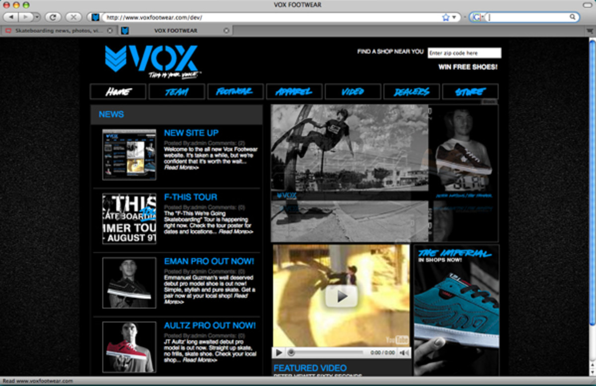 New Vox Web Site - TransWorld SKATEboarding Magazine