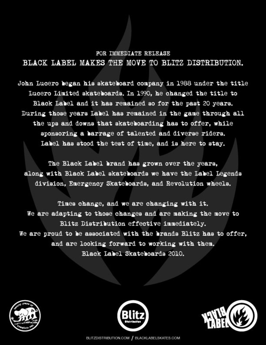 Black Label Moves To Blitz Distribution