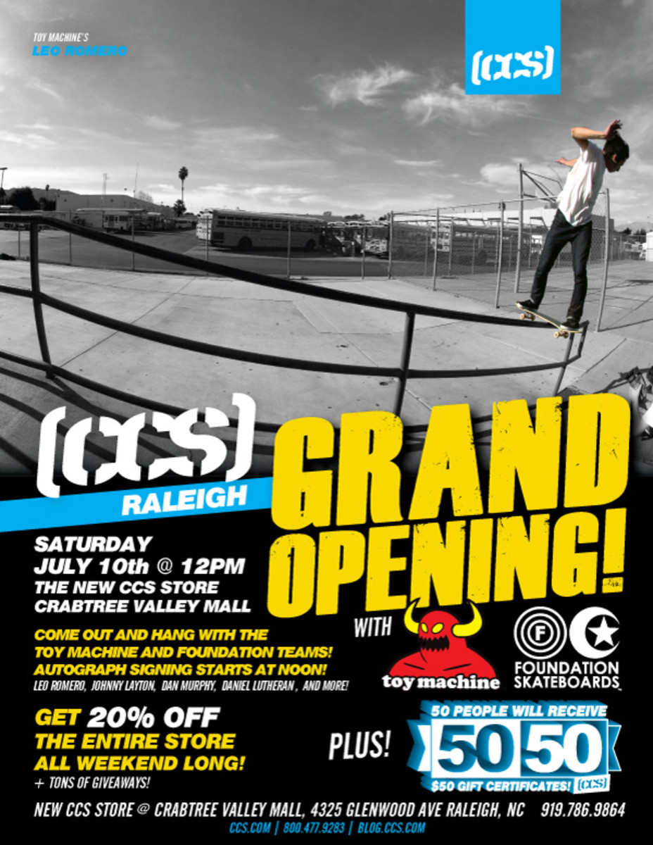 CCS Raleigh, NC Opening July 10 - TransWorld SKATEboarding Magazine