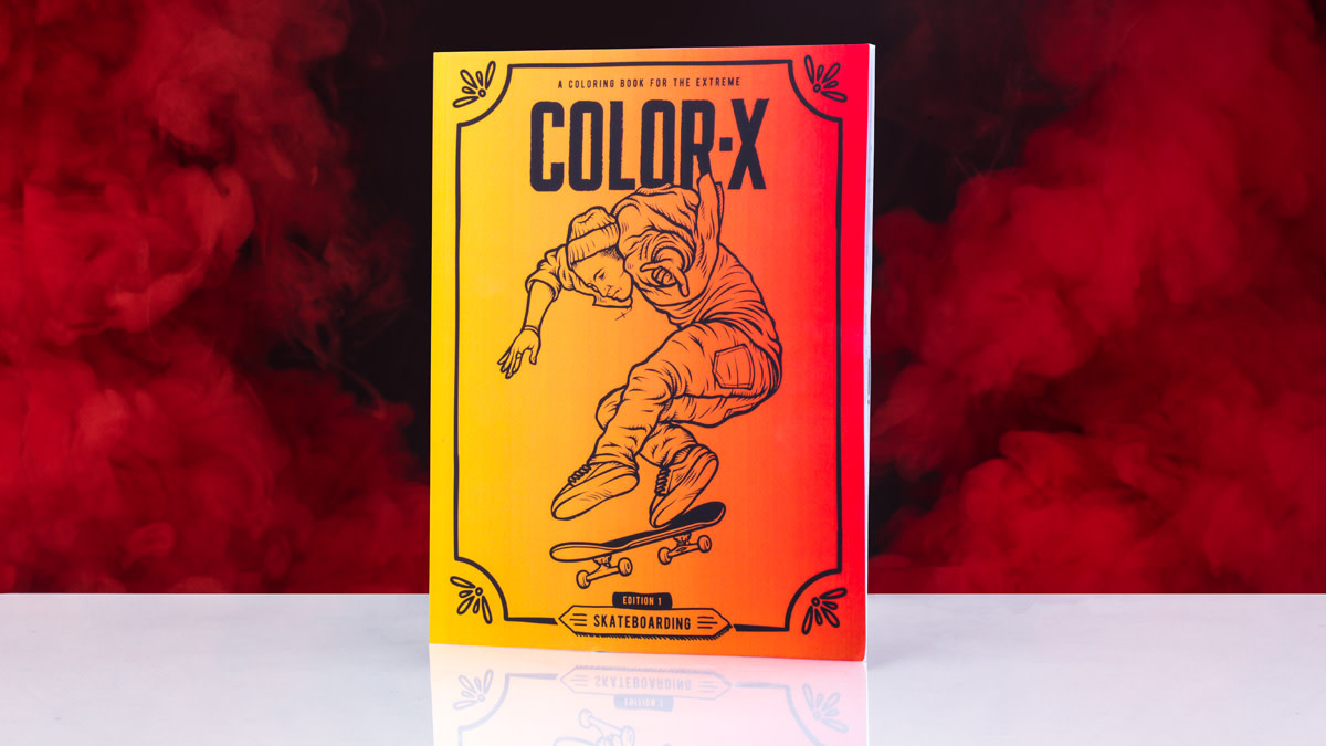 Color X, Skateboarding's First Coloring Book