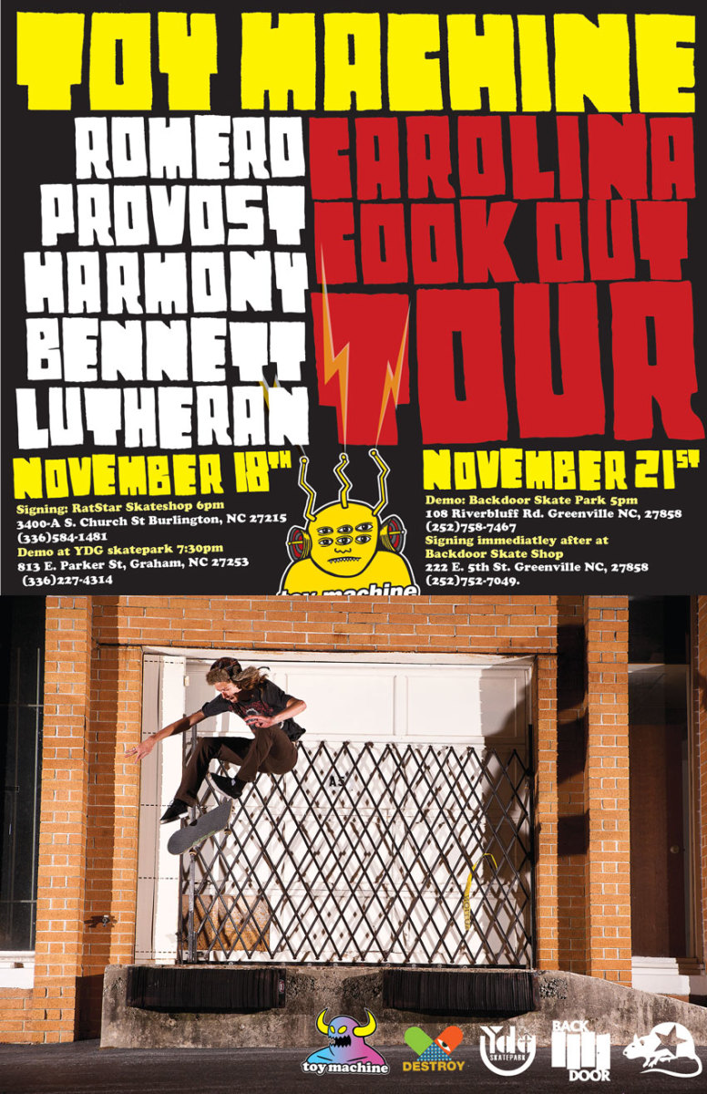 Toy Machine Carolina Cook Out Tour - TransWorld SKATEboarding Magazine