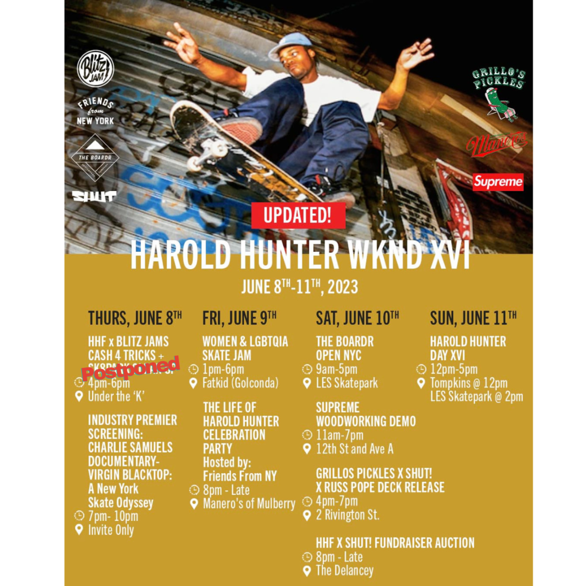 Harold Hunter Weekend 2023 Starts Thursday!