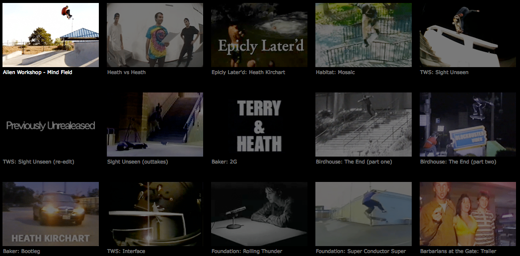 16 Heath Kirchart Video Parts - Skateboarding