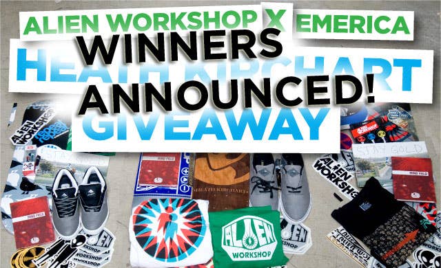 Heath Kirchart Giveaway Winners Announced - Skateboarding