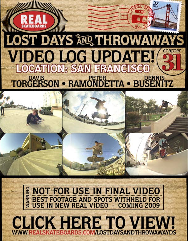 Real, lost days, video log, Davis Torgerson - Skateboarding