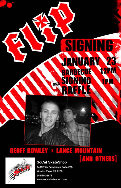 Flip Signing W/Rowley & Mountain - Skateboarding