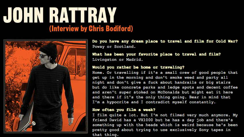Zero 'Cold War' Rattray Update - Skateboarding