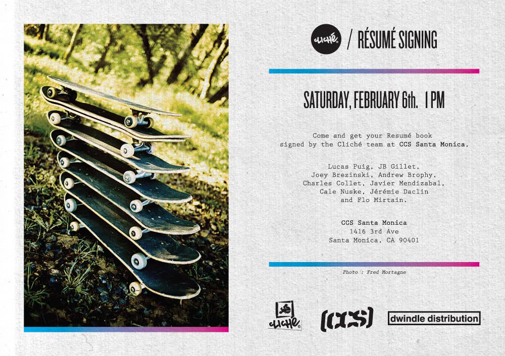 Cliché Signing: CCS Santa Monica - Skateboarding
