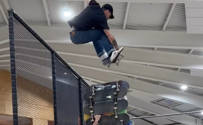 Watch Him Fly: Skater Effortlessly Launches Over 25+ Boards And Huge ...