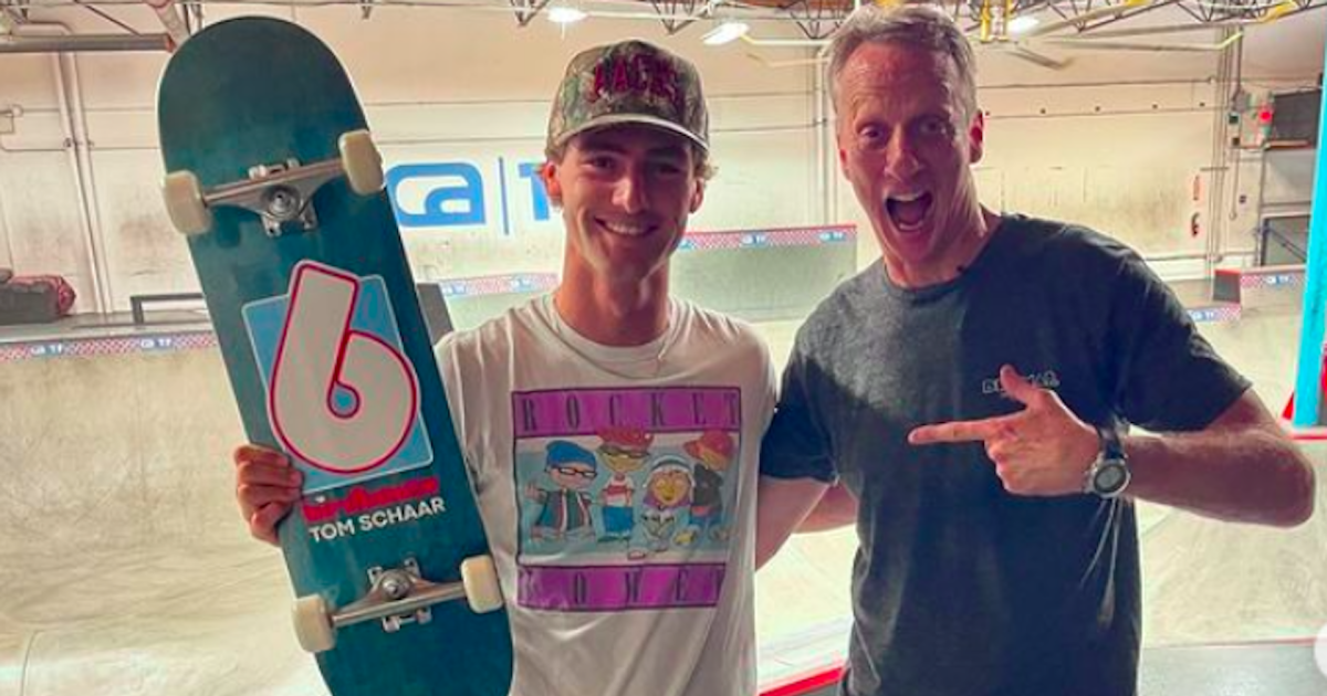 Tony Hawk Surprises Tom Schaar with Birdhouse Pro Model Ahead of Paris ...