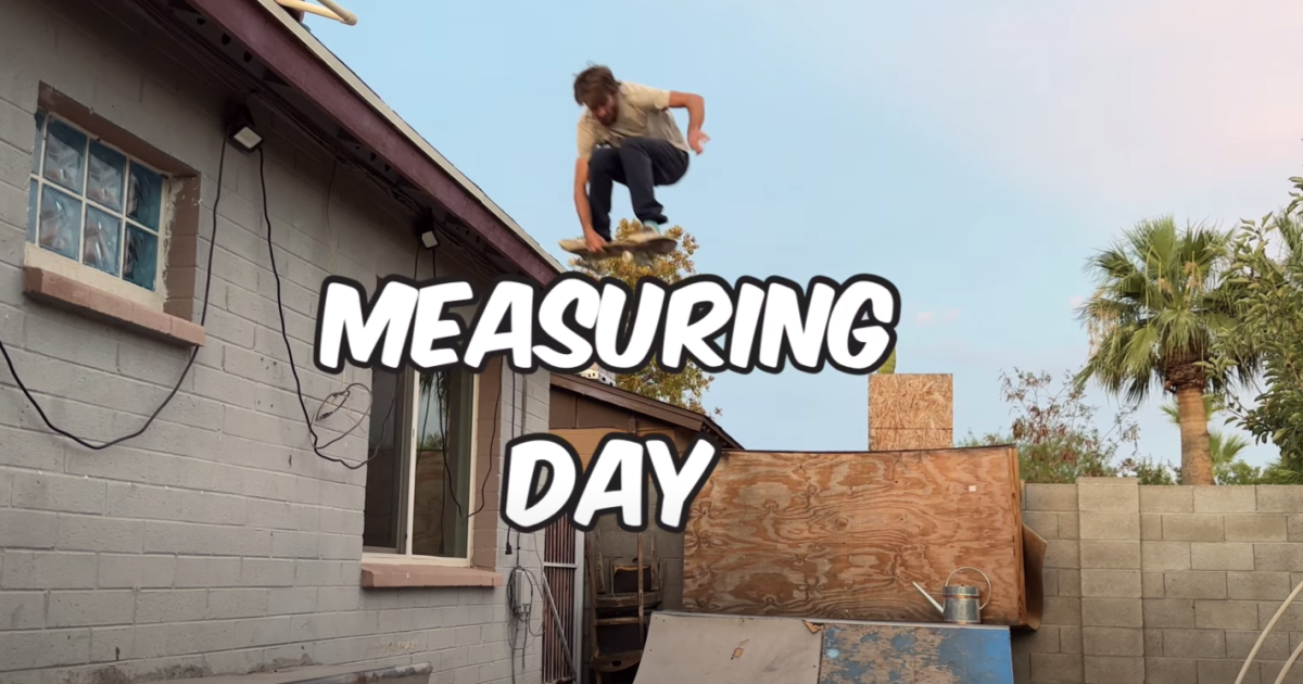 Aaron "Jaws" Homoki measures the heights of his famous Ollies and drops ...