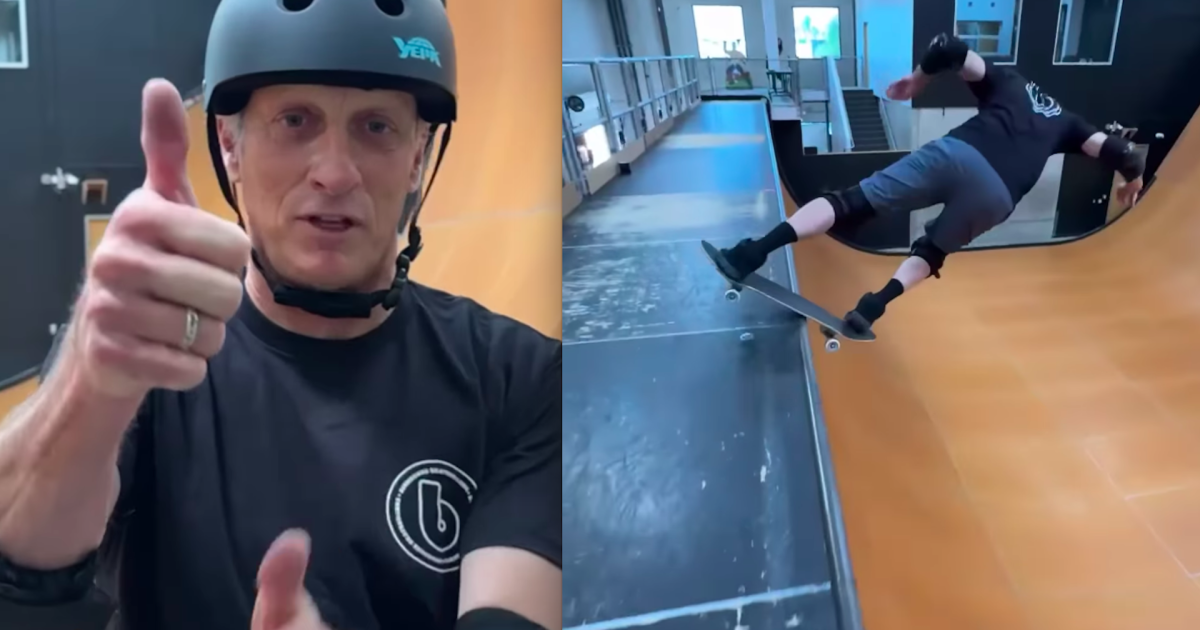 Tony Hawk Proves His Progress Never Stops by Learning a New Trick to ...