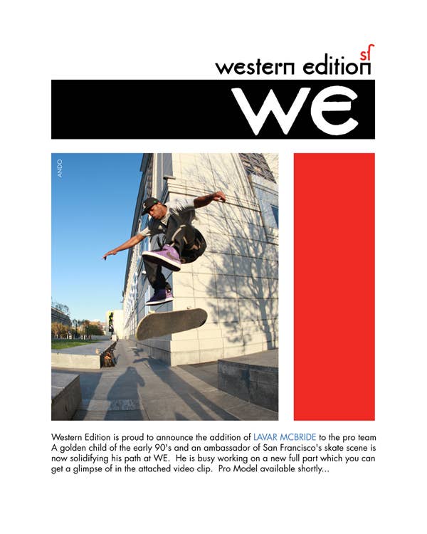 Lavar McBride On Western Edition - Skateboarding