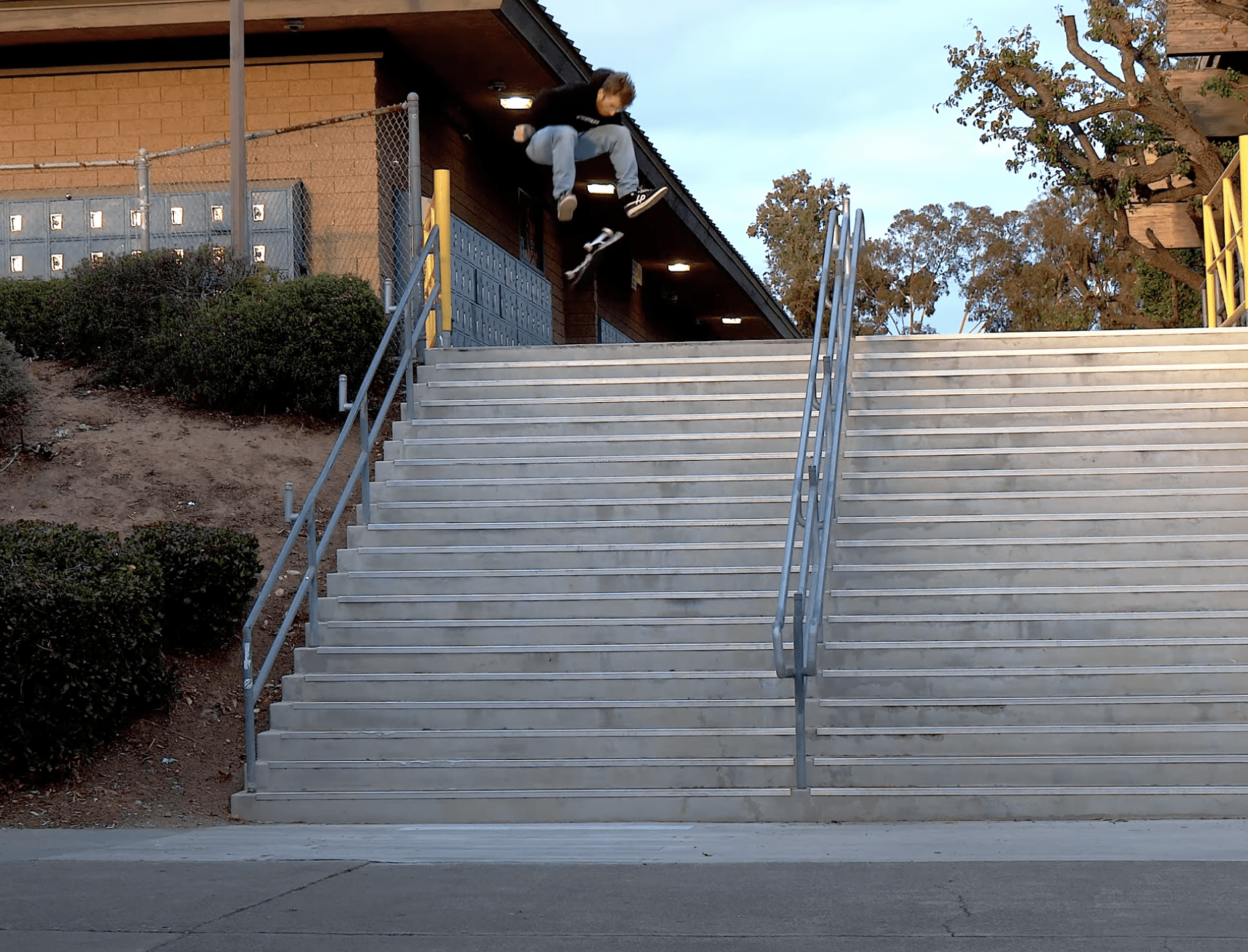 Adrien Bulard El Toro 360 Flip Attempt - Skateboarding