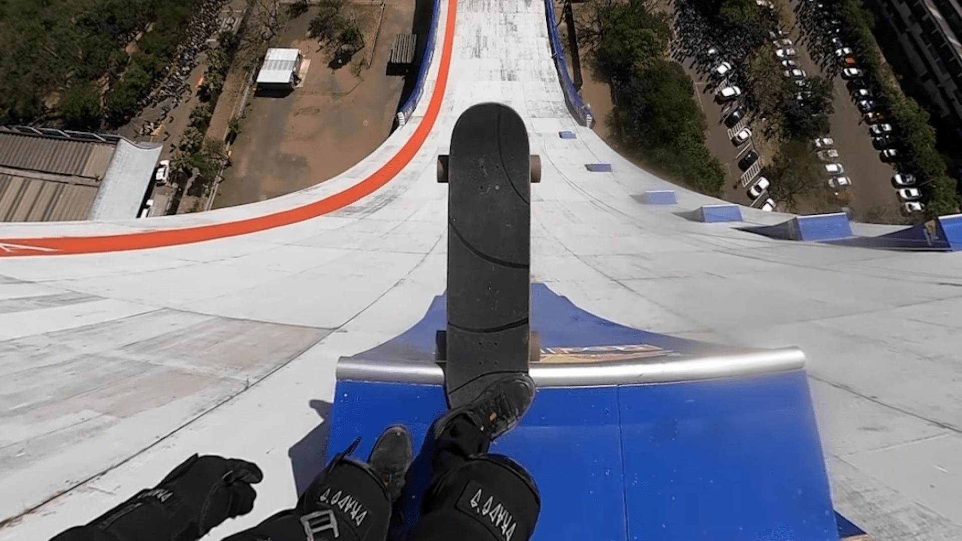 The POV Angle of Skateboarder's Record-Breaking Drop-In Is Terrifying ...